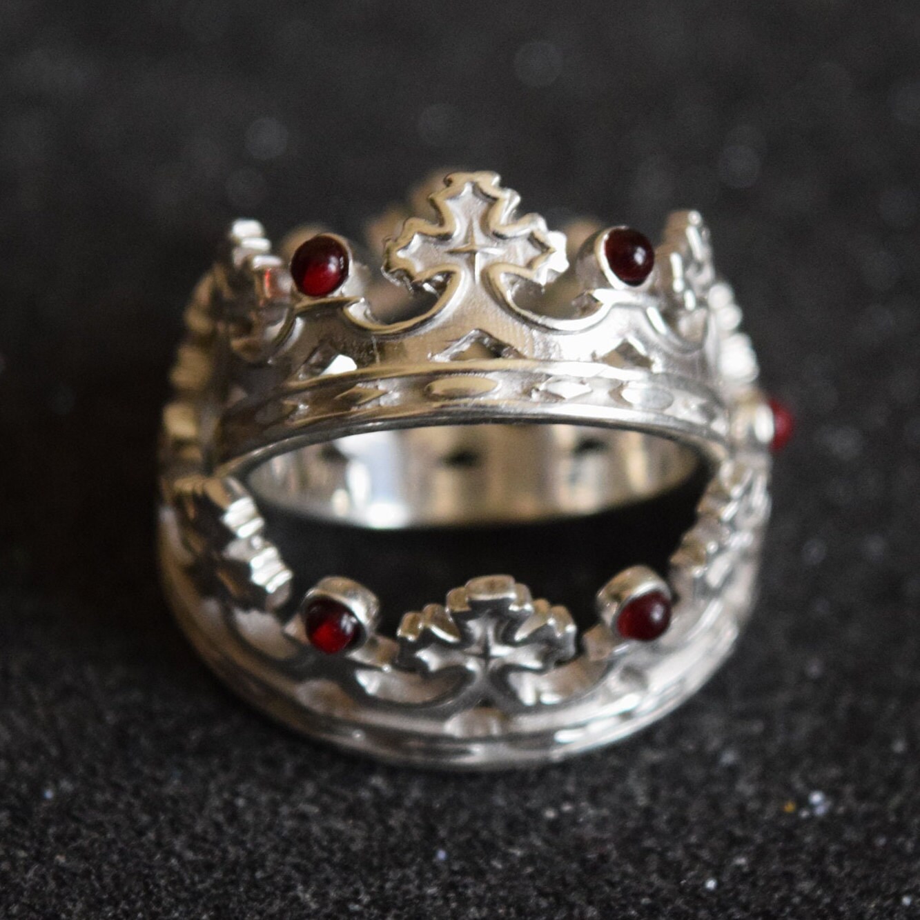 Garnet Ring Set 3pc - Etsy