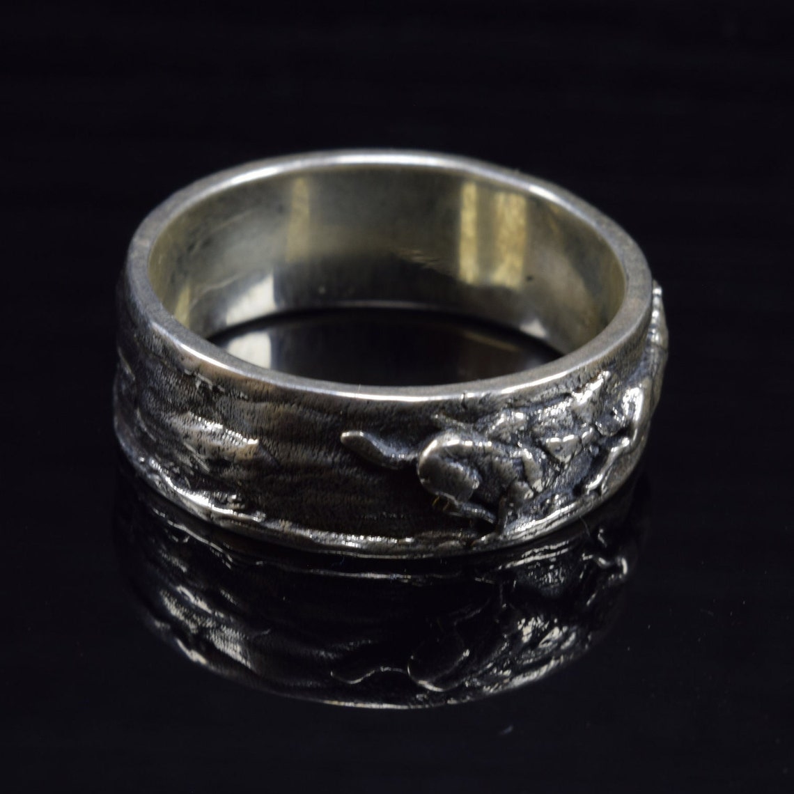 Wolf Ring Norse Wolfs Band Wolf Wedding Band Wolfs Pack - Etsy