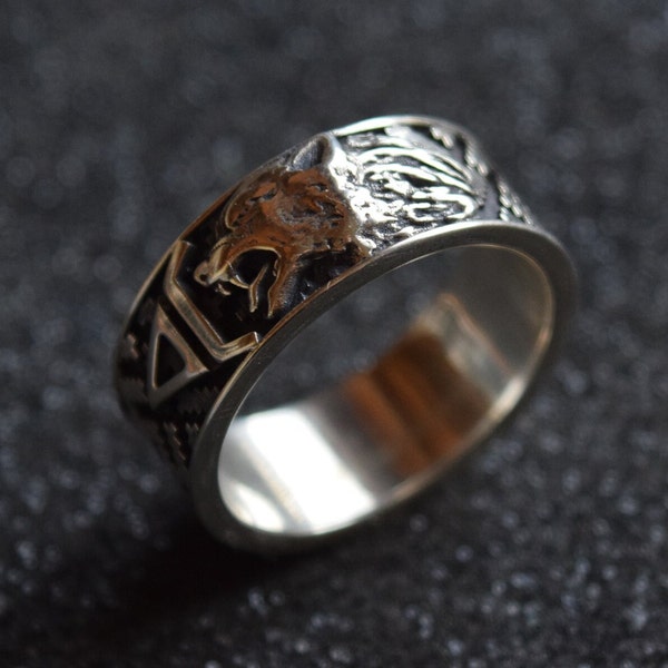 Wolf Ring - Etsy