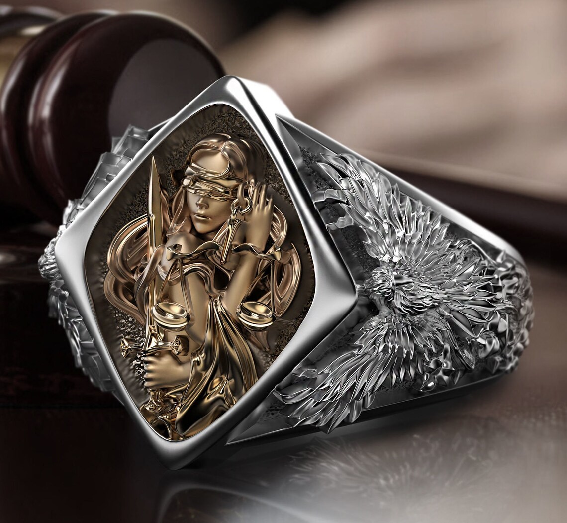 Themis Signet Ring Goddess Ring Silver Signet Ring Ancient - Etsy