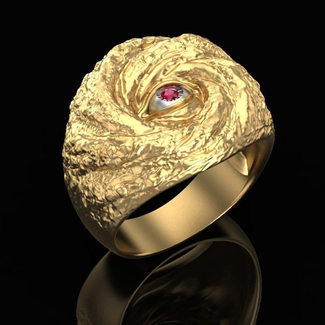 Evil Eye Ring, Spiritual Protection Signet Ring, 925 Sterling Silver ...