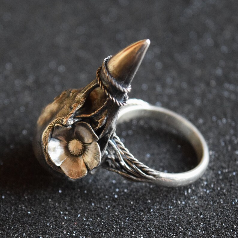 Raven Norse Ring Crow Bird Skull Ring Witchy Pagan Ring - Etsy