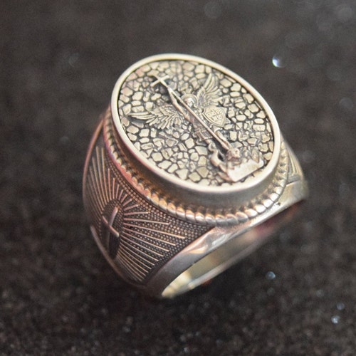 Catholic Archangel St Saint Michael Ring Saint Michael Signet - Etsy