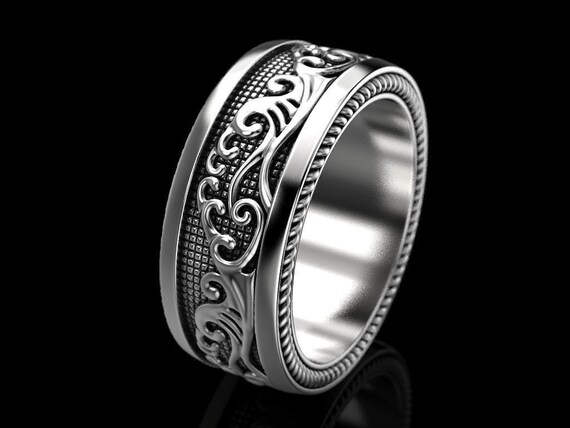 Wave Ring Personalized Ring Ocean Waves Ring Thumb Ring | Etsy