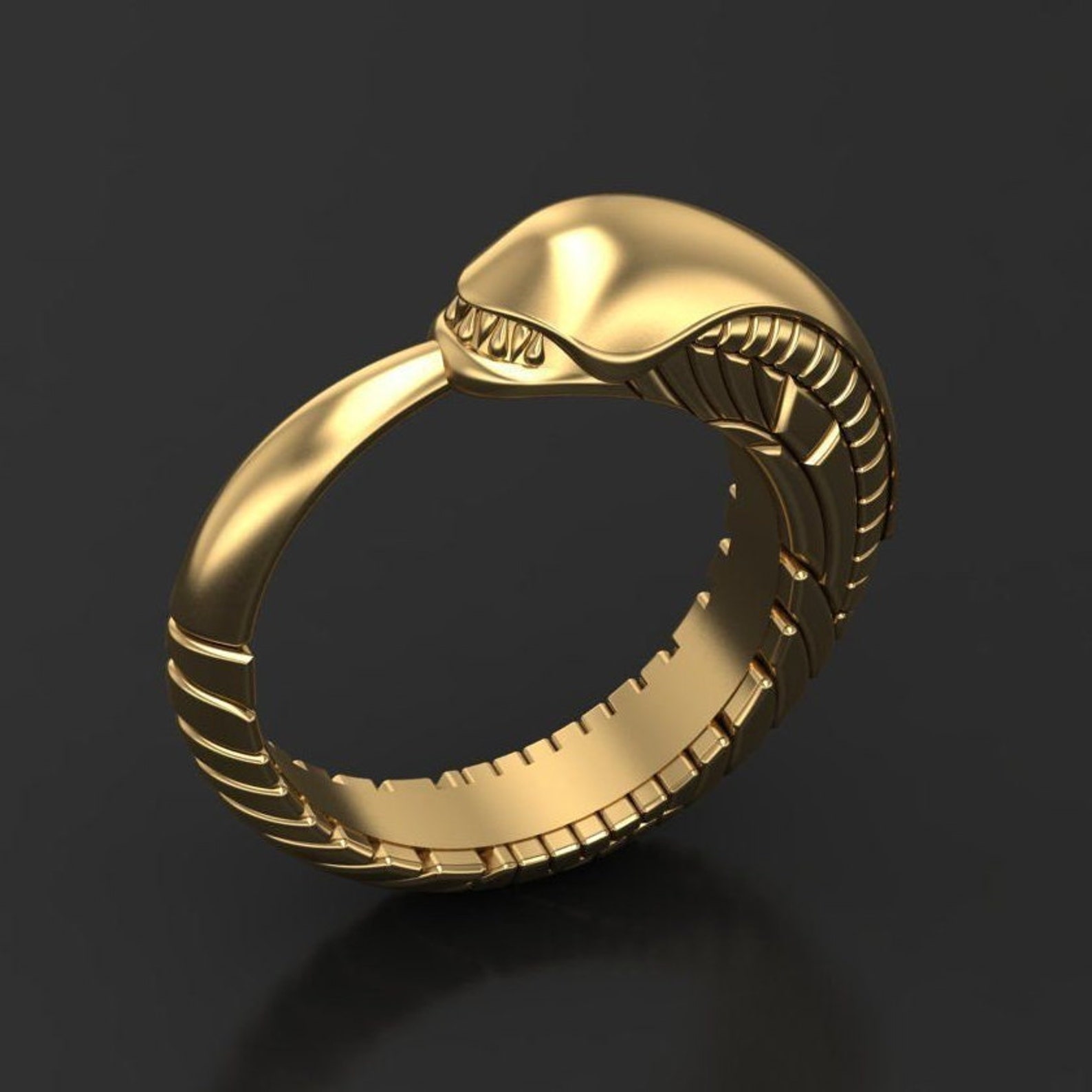 H.R. Giger Inspired Alien Newborn Ring Giger Alien Ring - Etsy