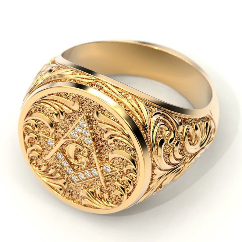 Freemason Handmade Sterling Silver Men Signet Ring Master - Etsy