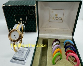 Vintage Gucci Multi Bezel Swiss Watch With Cert, of Authenticity - Etsy