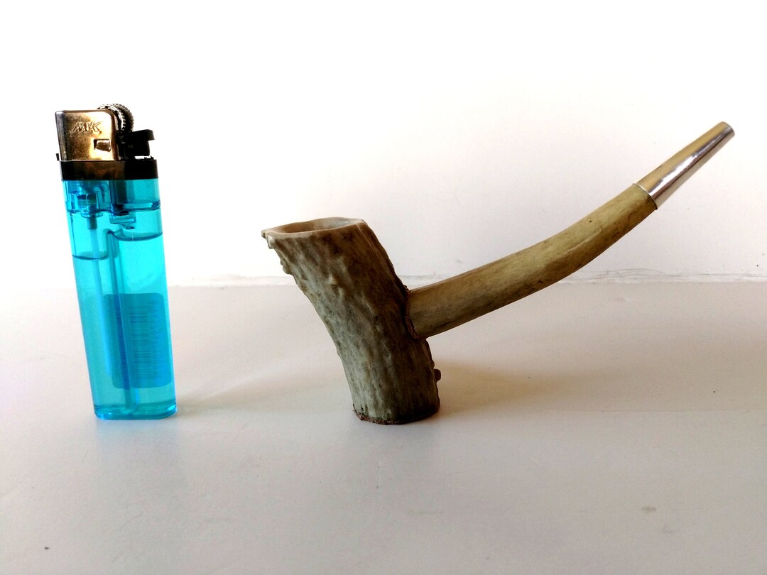 Right Hand Deer Antler Pipe - Etsy