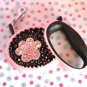 BLING DOG Leash. RETRACTABLE Dog Leash. Stylish Cute Dog Walking Leash ...