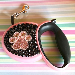 BLING DOG Leash. RETRACTABLE Dog Leash. Stylish Cute Dog Walking Leash ...