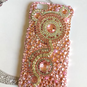 Rhinestone PHONE CASE. Pink BLING Phone Case. Rhinestone Jewelled ...
