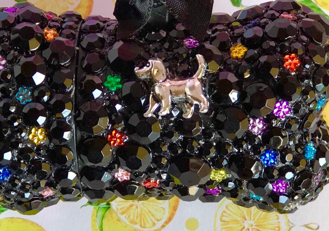 BLING dog bag HOLDER, Fancy DOG accessory, Sparkle designer accessories ...