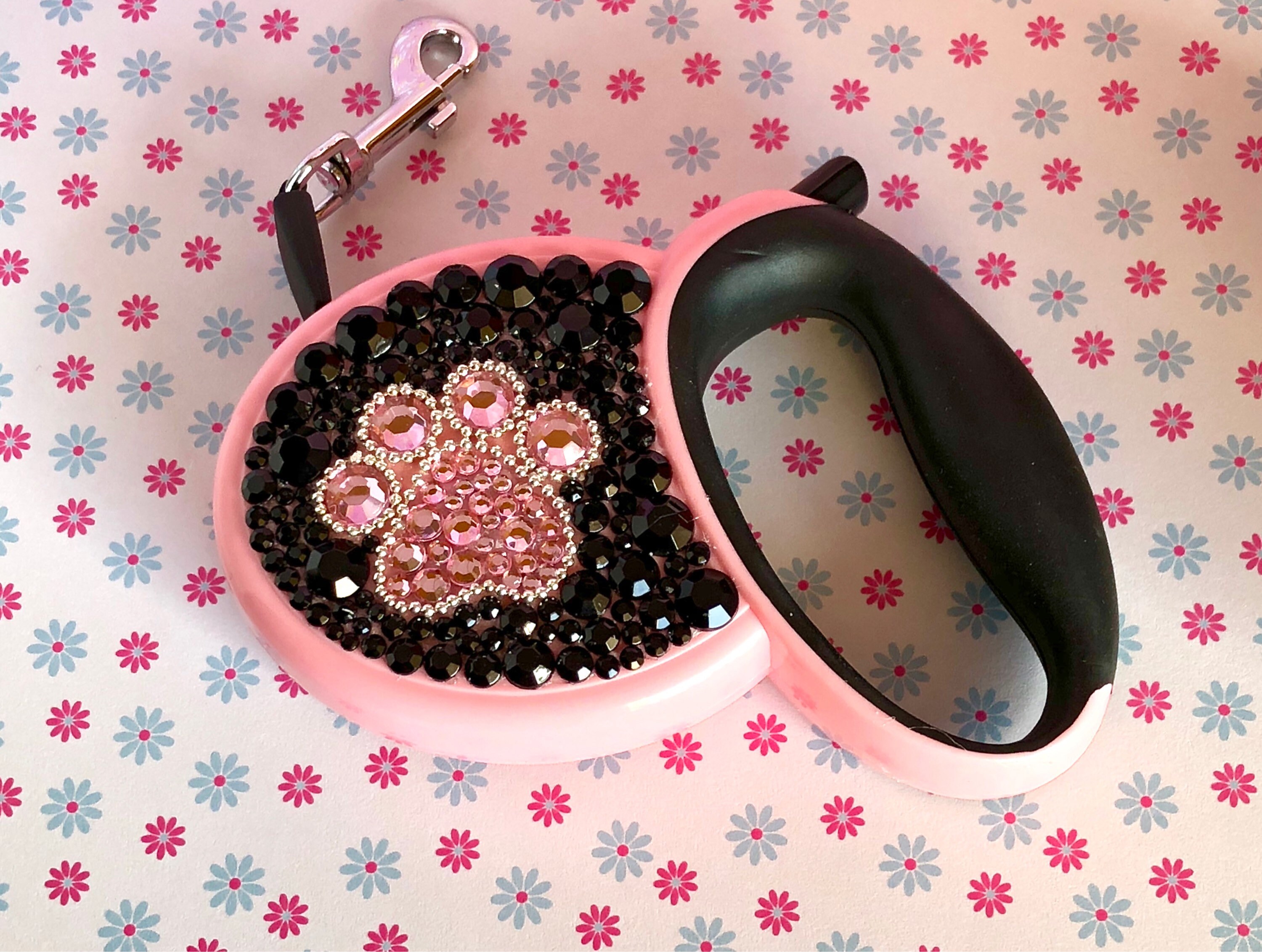 BLING DOG Leash. RETRACTABLE Dog Leash. Stylish Cute Dog Walking Leash ...