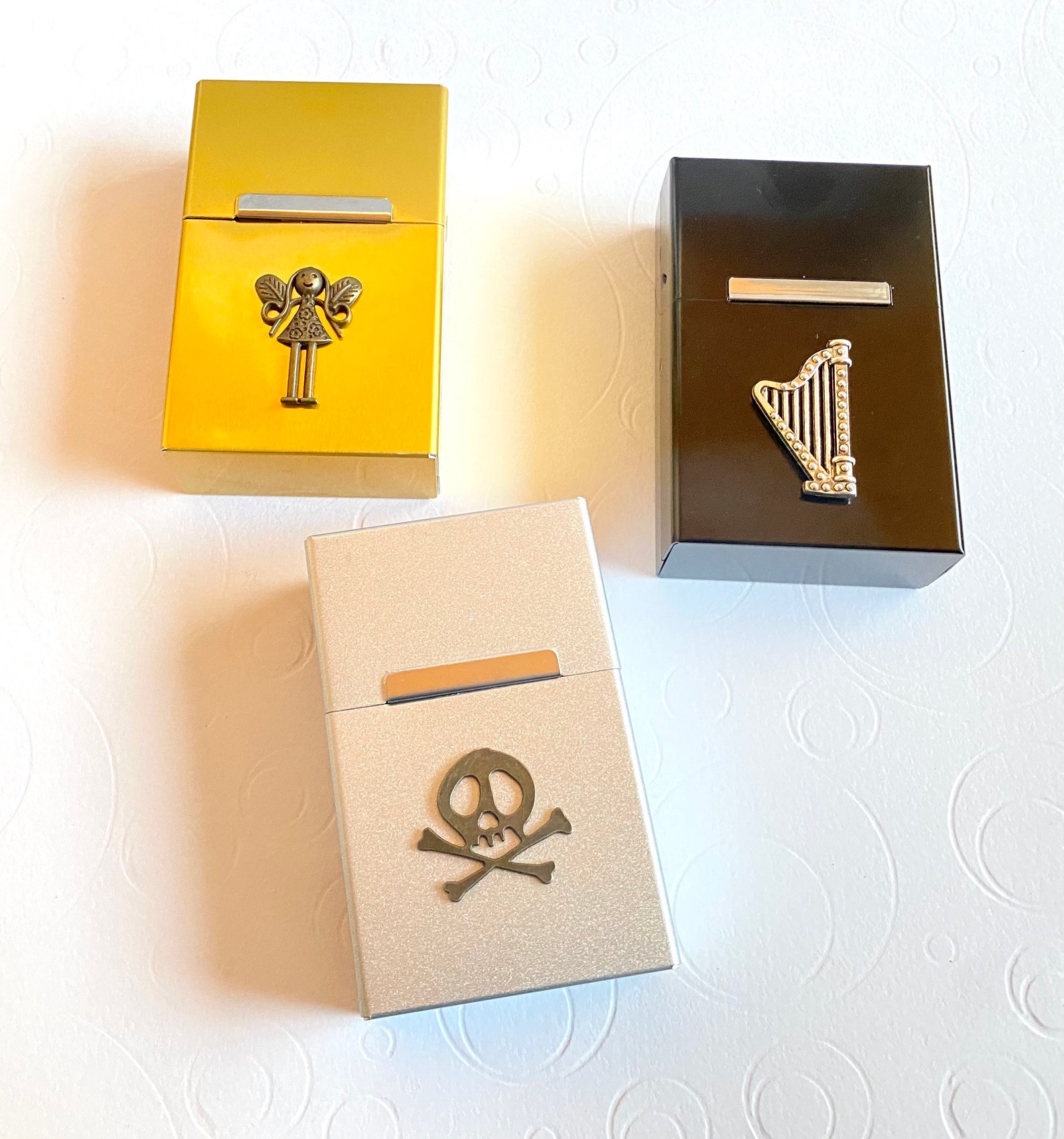 METAL CIGARETTE CASE. Men Women Cigarette Case. Simple - Etsy