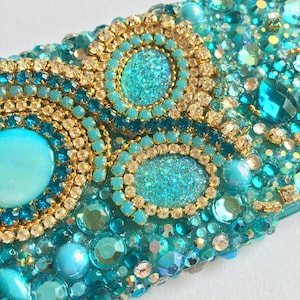 Turquoise bling phone case, rhinestone phone case, sparkle phone case ...
