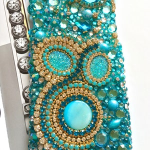 Turquoise bling phone case, rhinestone phone case, sparkle phone case ...