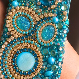 Turquoise bling phone case, rhinestone phone case, sparkle phone case ...