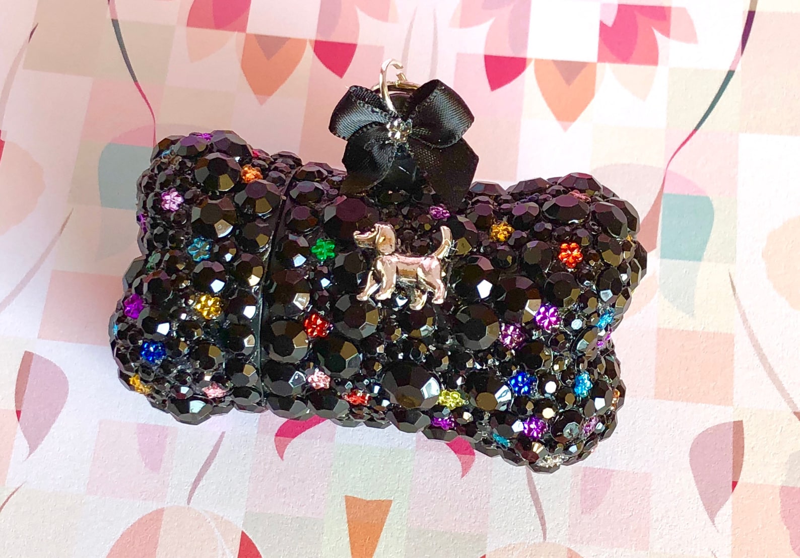 BLING Dog Bag HOLDER, Fancy DOG Accessory, Sparkle Designer Accessories ...