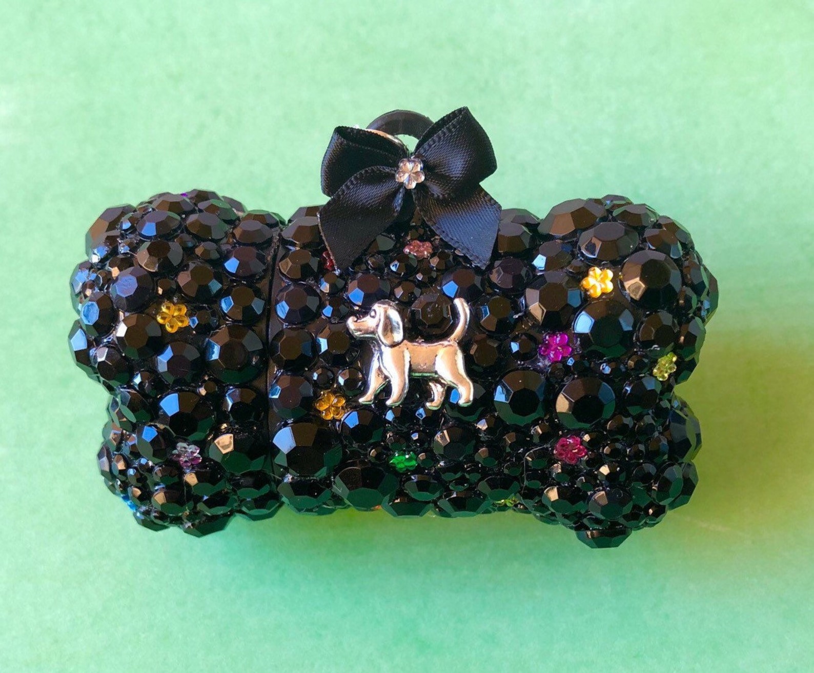 BLING dog bag HOLDER, Fancy DOG accessory, Sparkle designer accessories ...