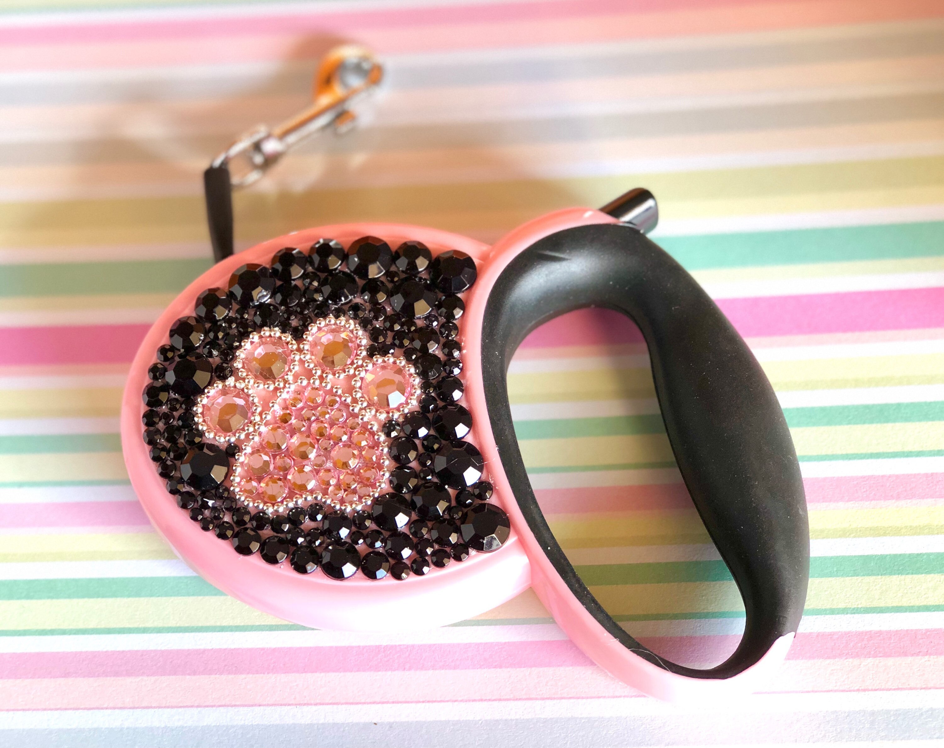 BLING DOG Leash. RETRACTABLE Dog Leash. Stylish Cute Dog Walking Leash ...