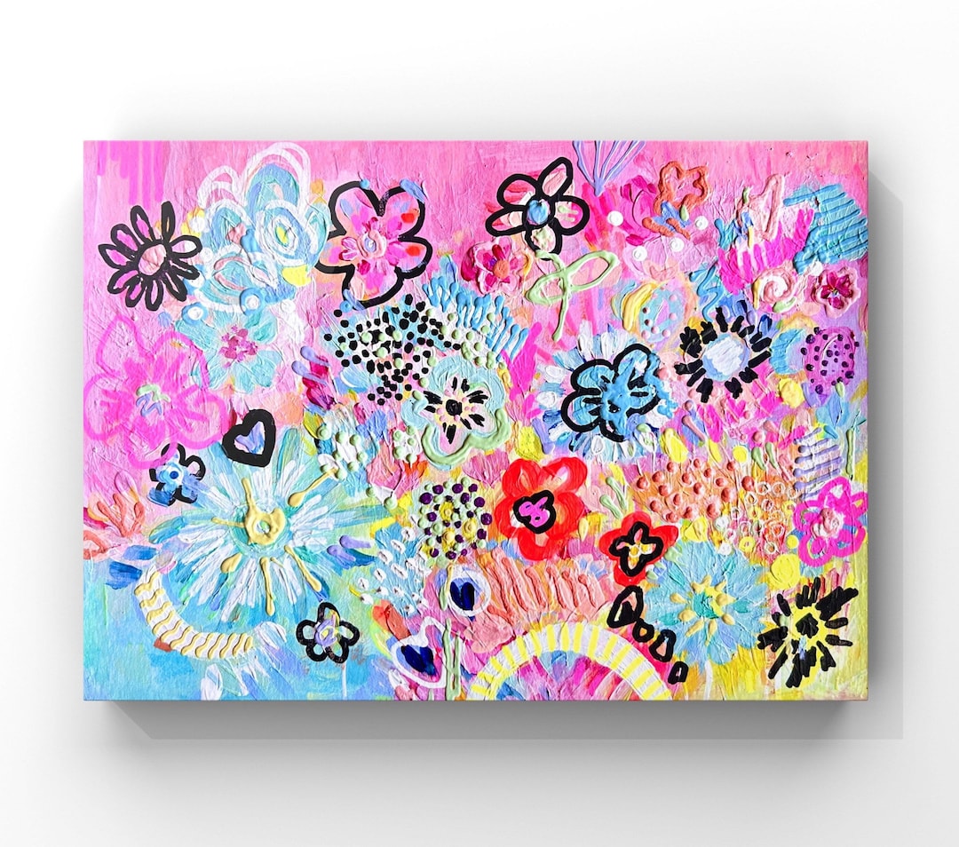 Abstract Painting, Hand-painted Multi-colored Painting for Walls ...