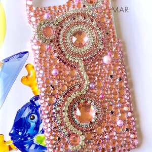 Rhinestone PHONE CASE. Pink BLING Phone Case. Rhinestone Jewelled ...