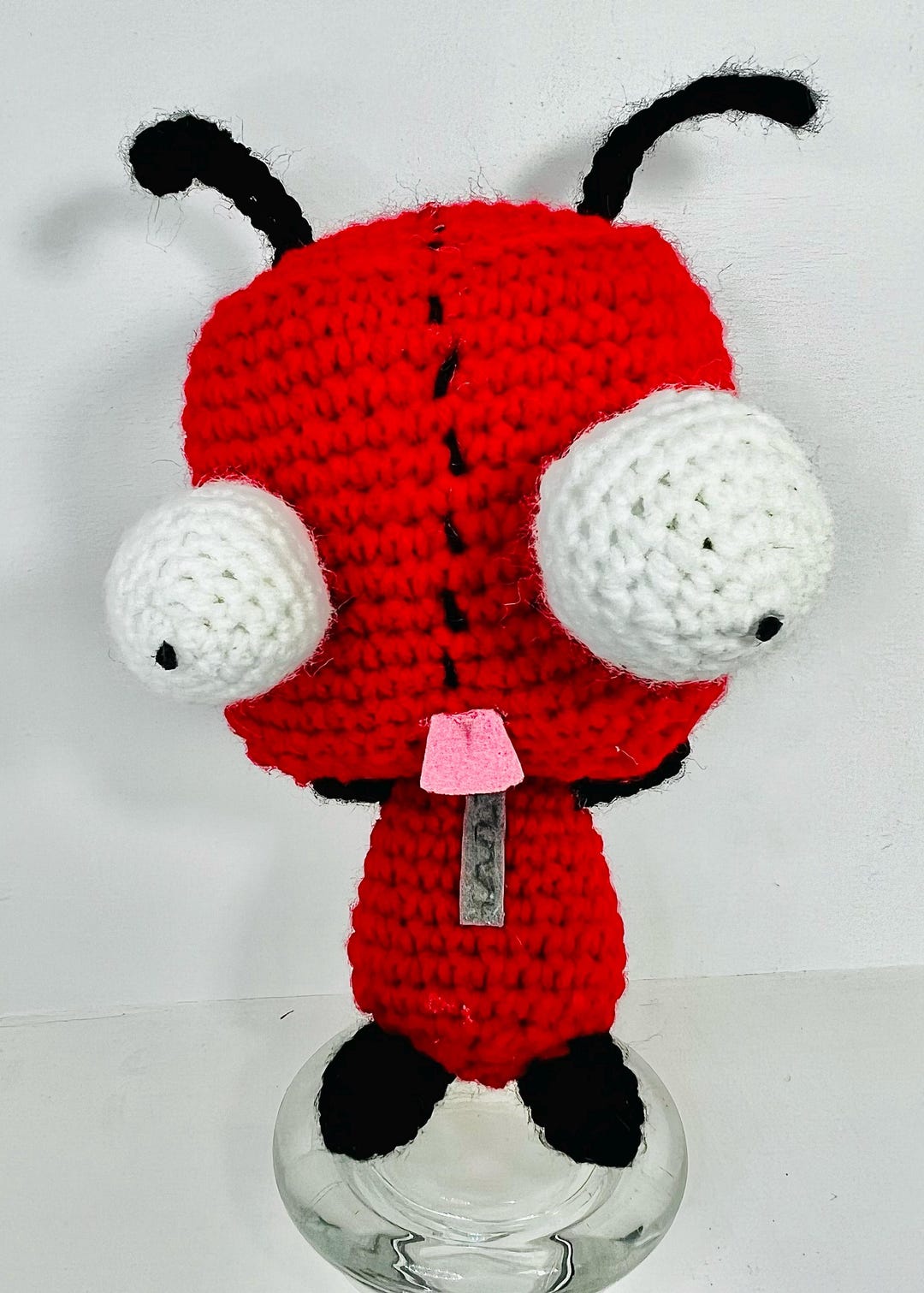 Gir, Invader Zim red, Crochet, Handmade - Etsy