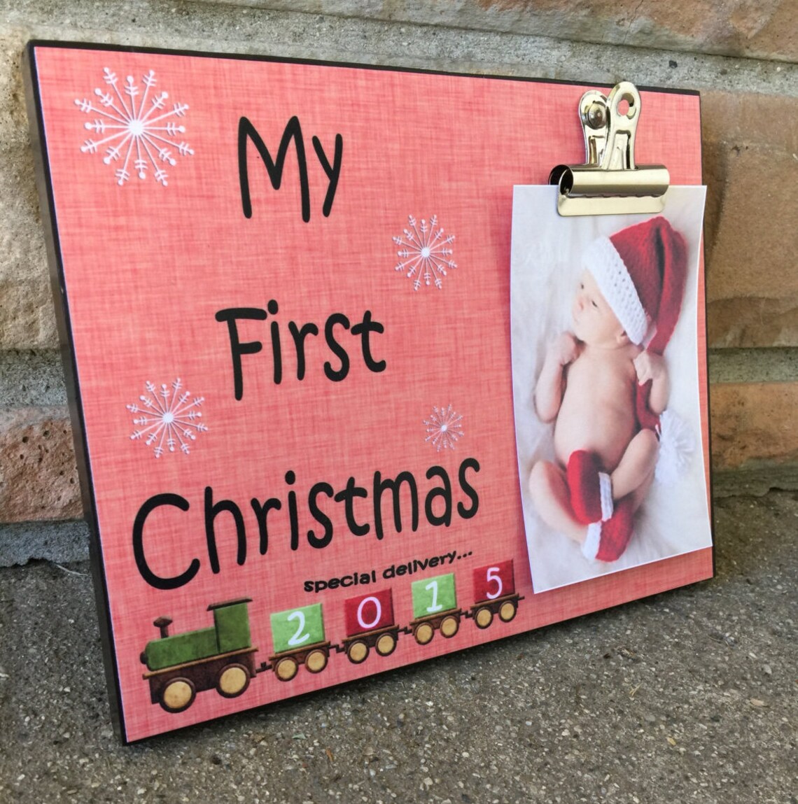 Baby's First Christmas Picture Frame New Baby Gift - Etsy