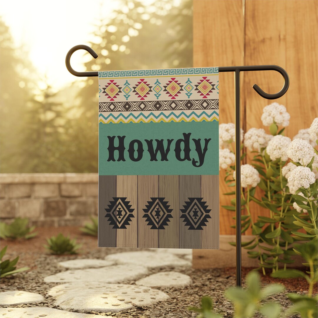 Garden Flag, Howdy Western Yard Decor, Farmhouse Garden Banner, Outdoor ...
