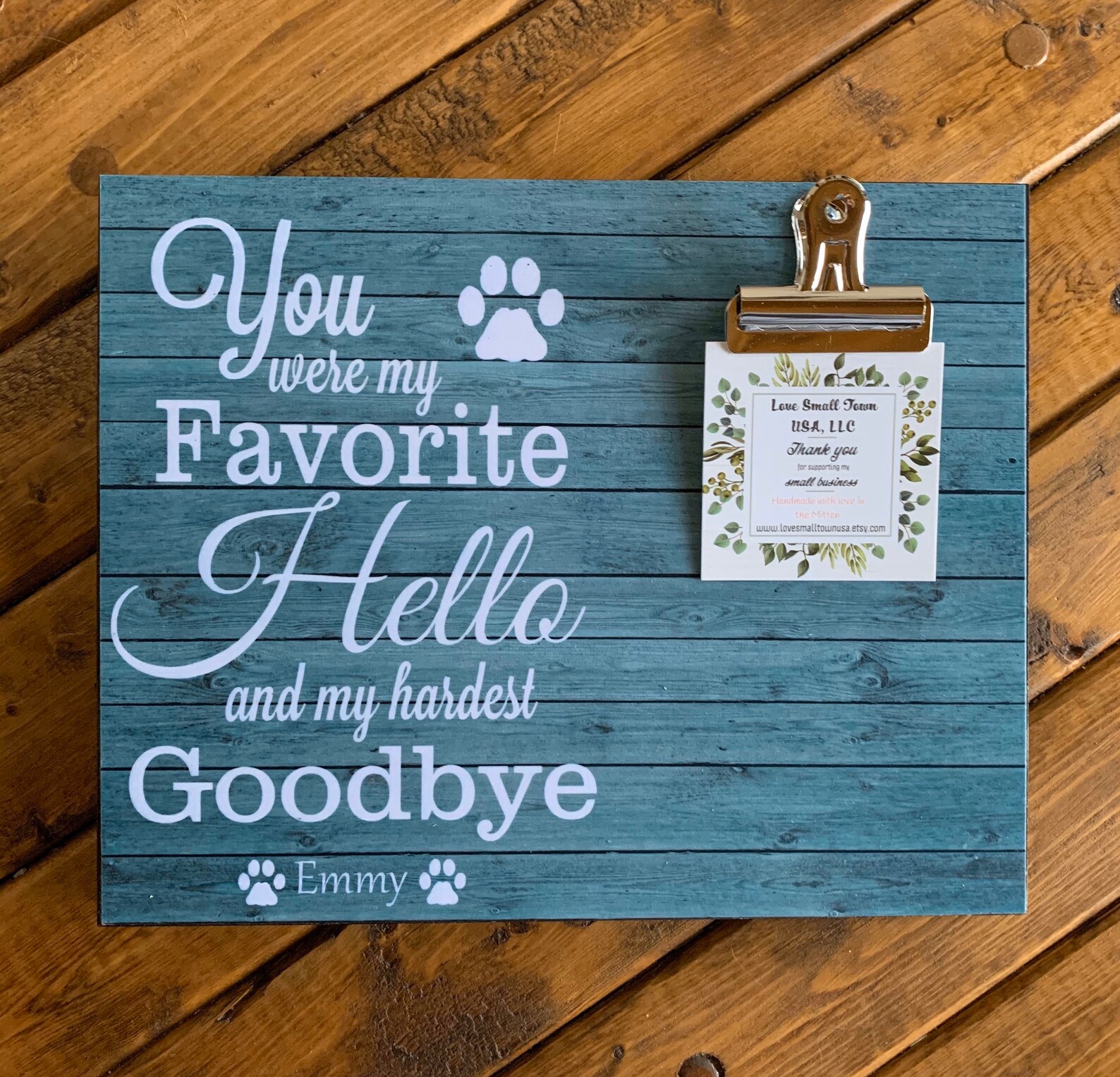 Pet Picture Frame You Were My Favorite Hello and my Hardest | Etsy