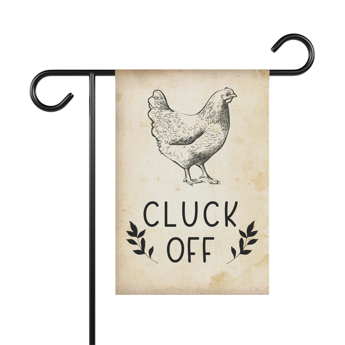 12x18 Cluck off Yard Flag, Funny Chicken Garden Flag, Garden Banner ...