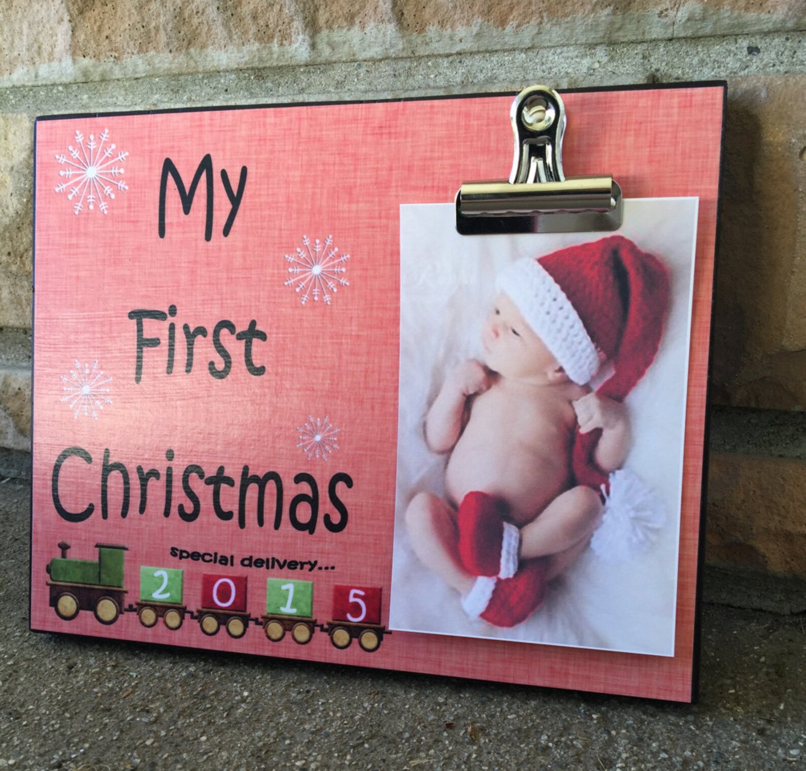Baby's First Christmas Picture Frame New Baby Gift - Etsy