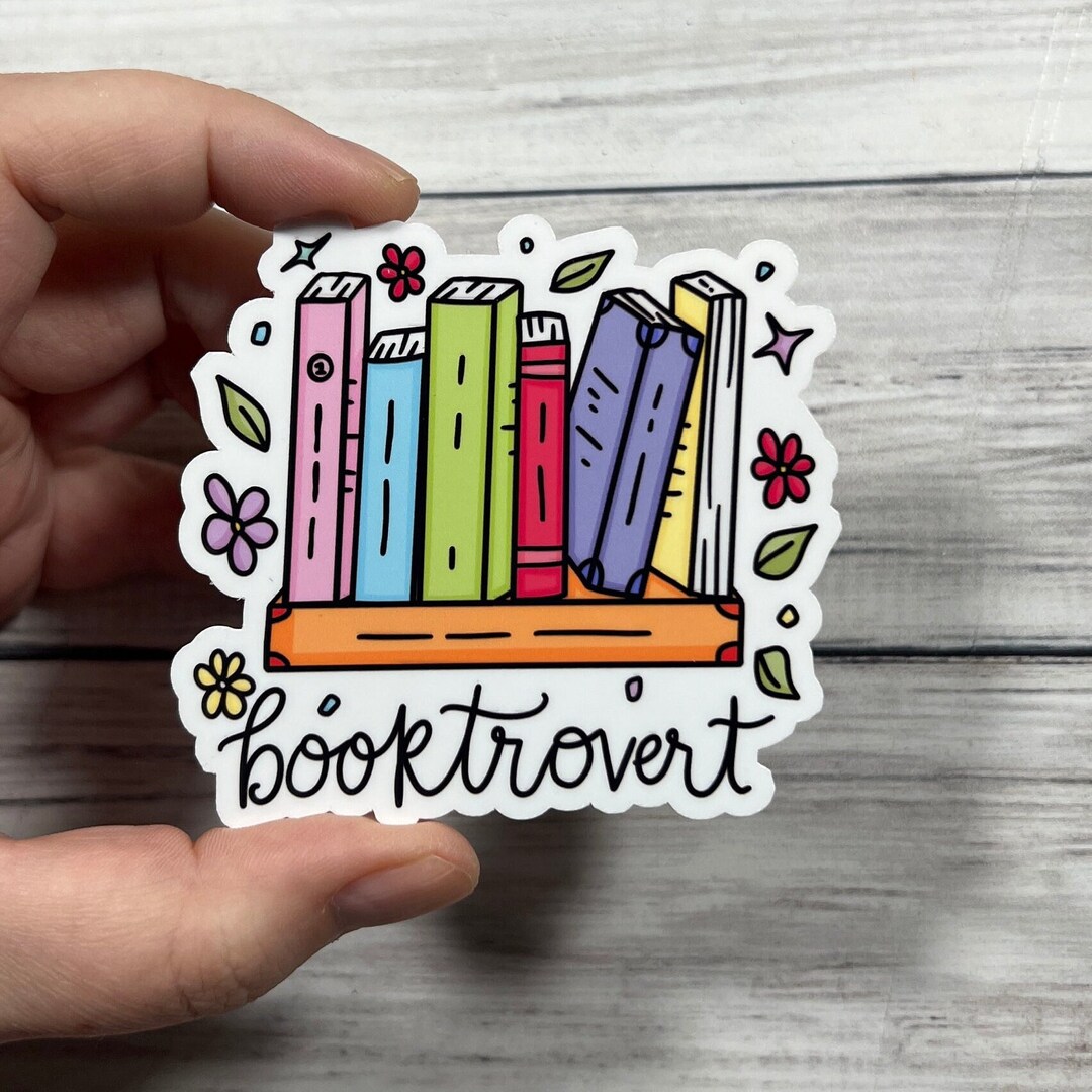 Booktrovert Glossy Vinyl Water Resistant Sticker High-quality Art Book ...