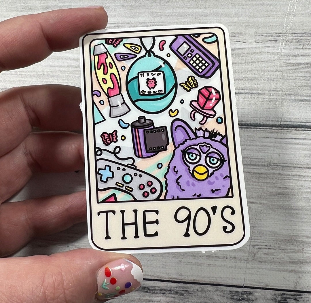 The 90s Tarot Card Glossy Vinyl Water Resistant Sticker High-quality ...