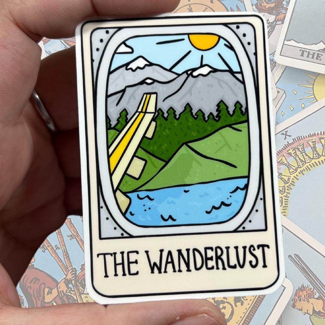 The Wanderlust Tarot Card Glossy Vinyl Water Resistant Sticker | High ...