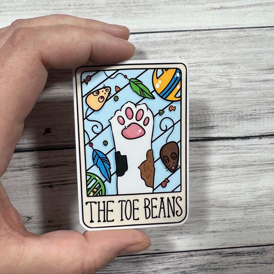 The Toe Beans Tarot Card Glossy Vinyl Water Resistant Sticker High ...