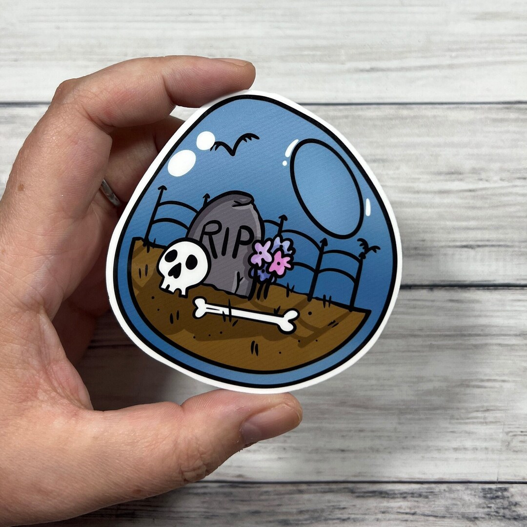 CLEARANCE Round Grave Terrarium Glossy Vinyl Water Resistant Sticker ...