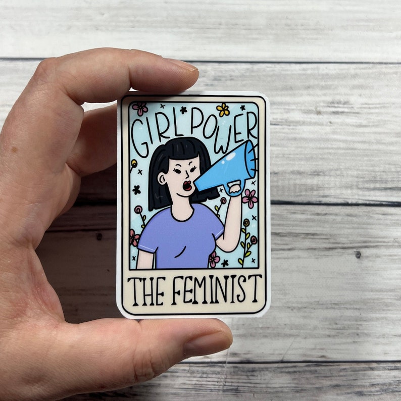 The Feminist Tarot Card Glossy Vinyl Water Resistant Sticker High