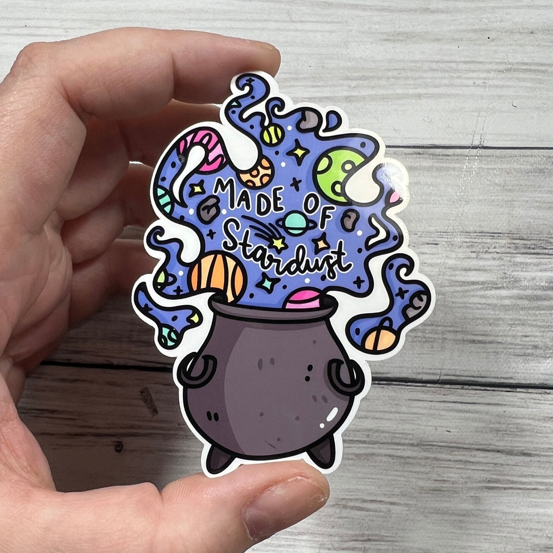 Made of Stardust Cauldron April 2024 Sticker Club Glossy Vinyl Water ...