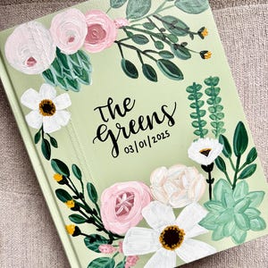 Custom Painted Wedding Bible//personalized Hand Painted Bible//niv ESV ...