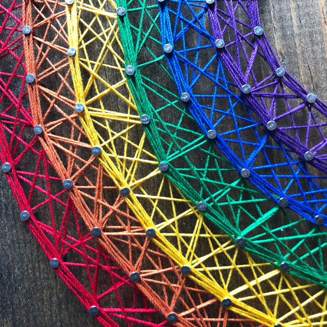 String Art Rainbow Sign | Etsy