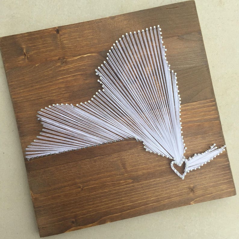 New York String Art/ NYC Map/ New York Sign / New York Gift - Etsy