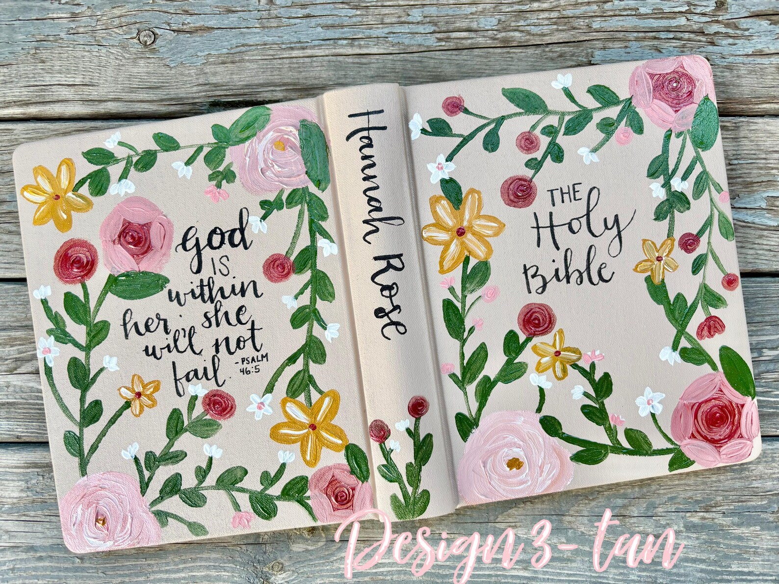 Hand Painted Bible// Double Column Journaling Bible//niv ESV NKJV She ...