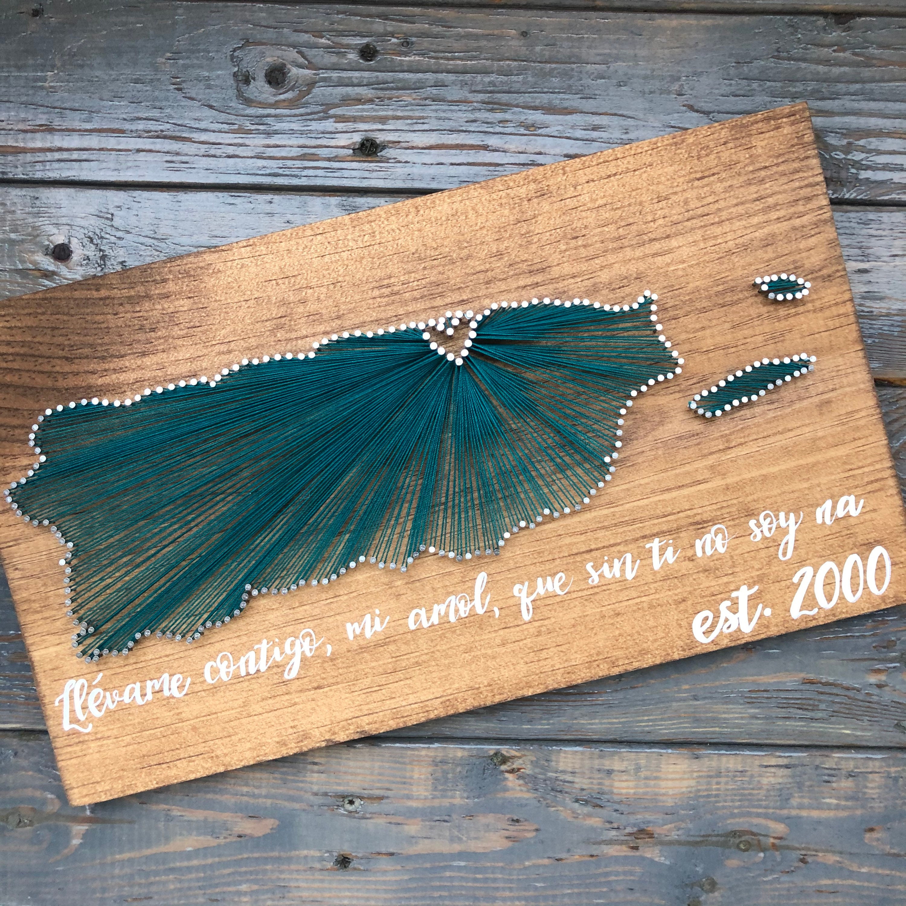 Puerto Rico String Art Sign Puerto Rico Sign Puerto Rico | Etsy