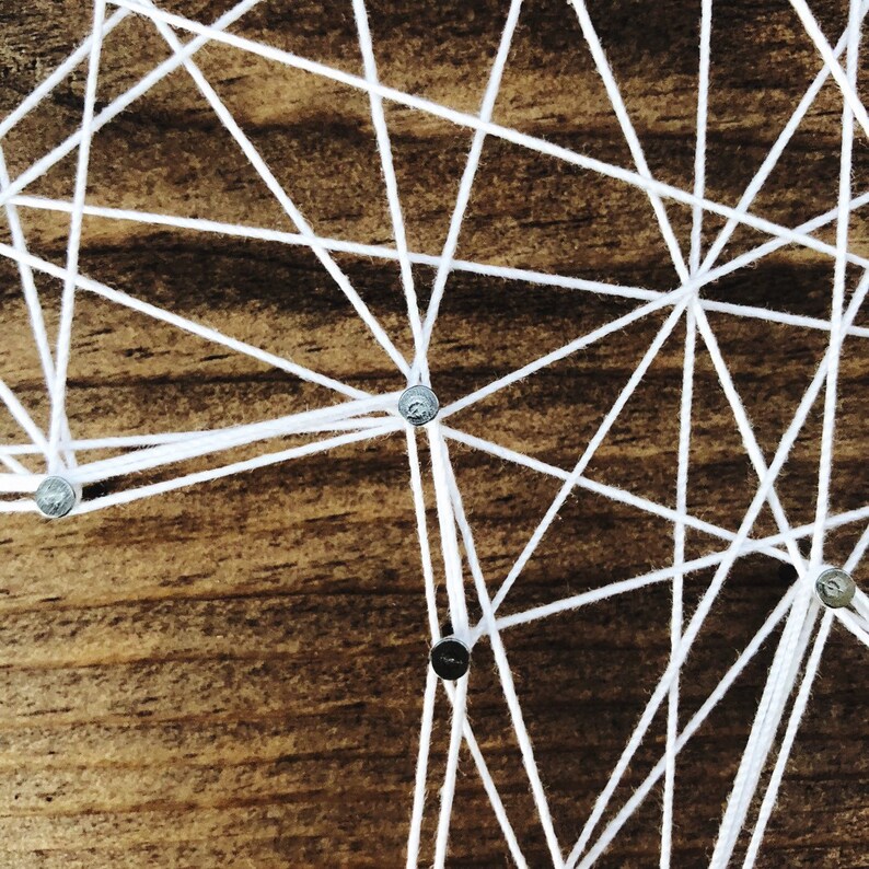 Elephant string art geometric elephant sign african nursery | Etsy