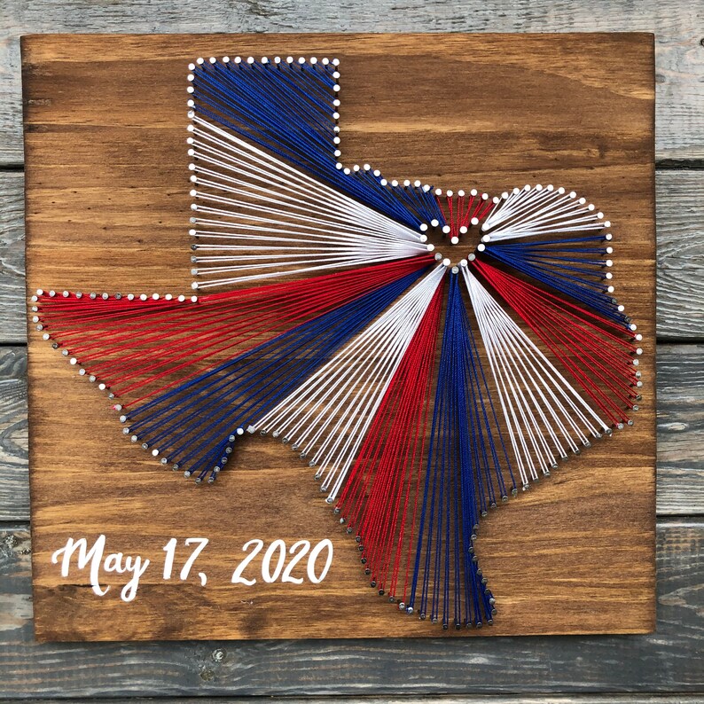 Texas String Art- Texas Sign- Texas Decor- Texas Gift - Etsy