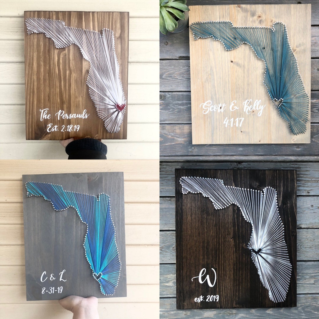 Florida String Art Map/ Florida Sign/ Florida Gift - Etsy