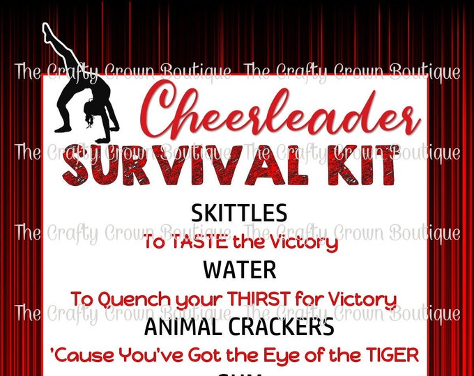 Cheerleading Cheer Competition Survival Kit Cheer Gift Tag - Etsy