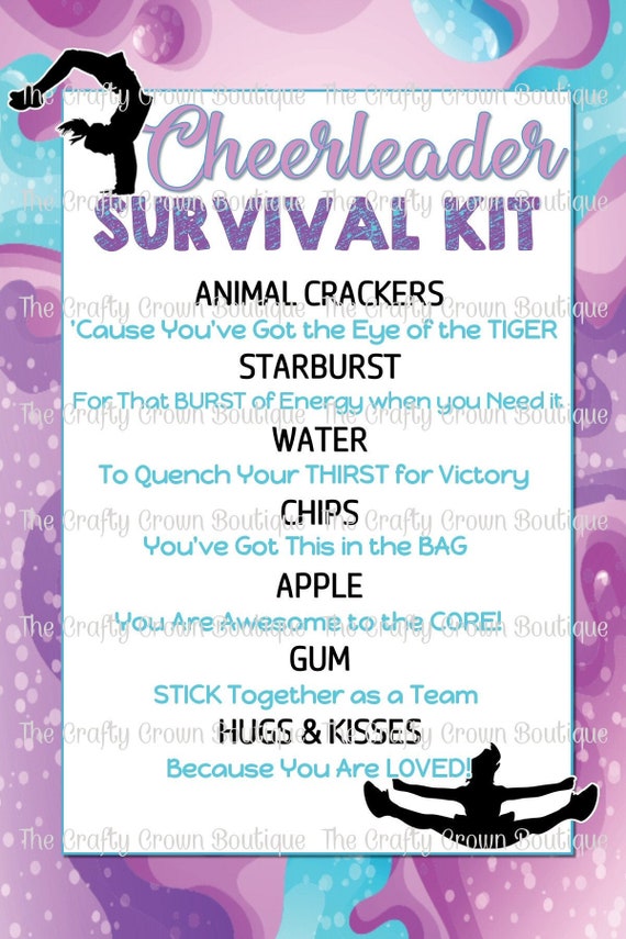 Cheerleading Cheer Competition Survival Kit Cheer Gift Tag | Etsy France
