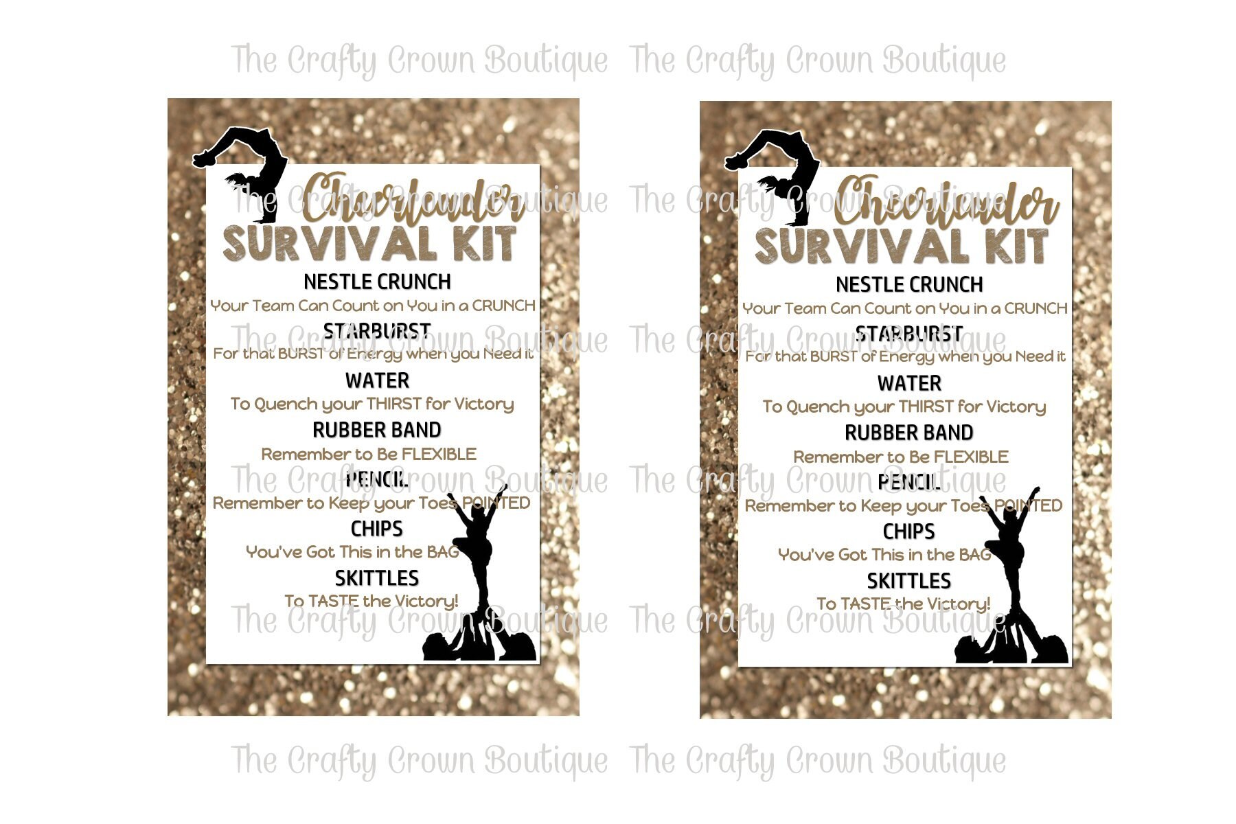 Cheerleading Cheer Competition Survival Kit Cheer Gift Tag - Etsy